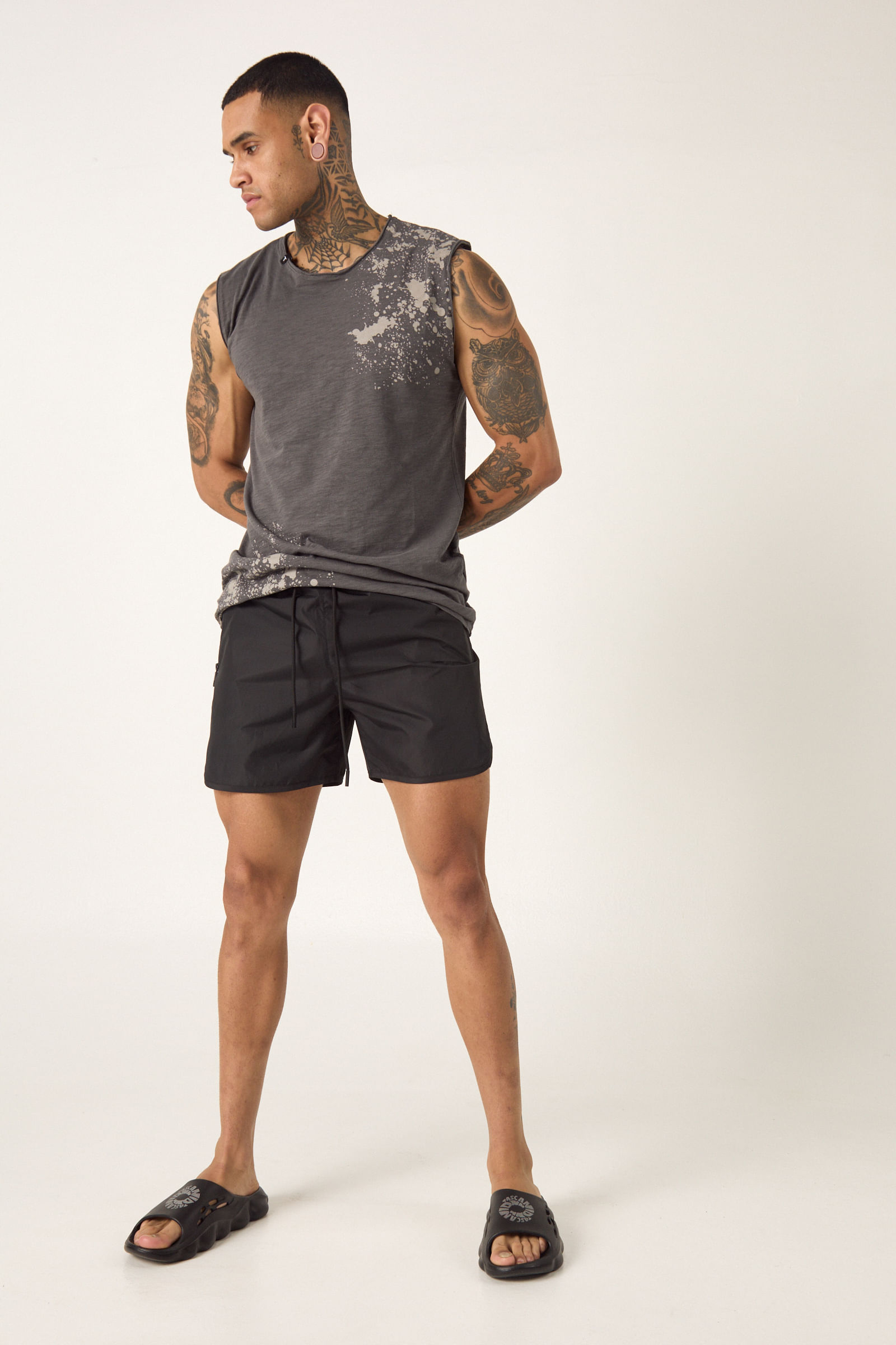 Remera Sm Facha Gris Topo - TASCANI